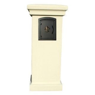 Qualarc 48 In Manchester Stucco Column With Locking Drop Chute Mailbox ...