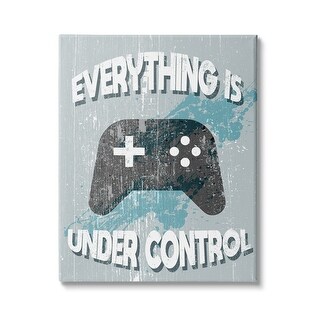 Stupell Everything Is Under Control Phrase Rustic Video Games Canvas ...