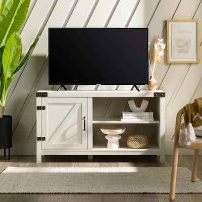 Walker Edison Firebranch 44-inch Barn Door TV Stand - Overstock - 21174425