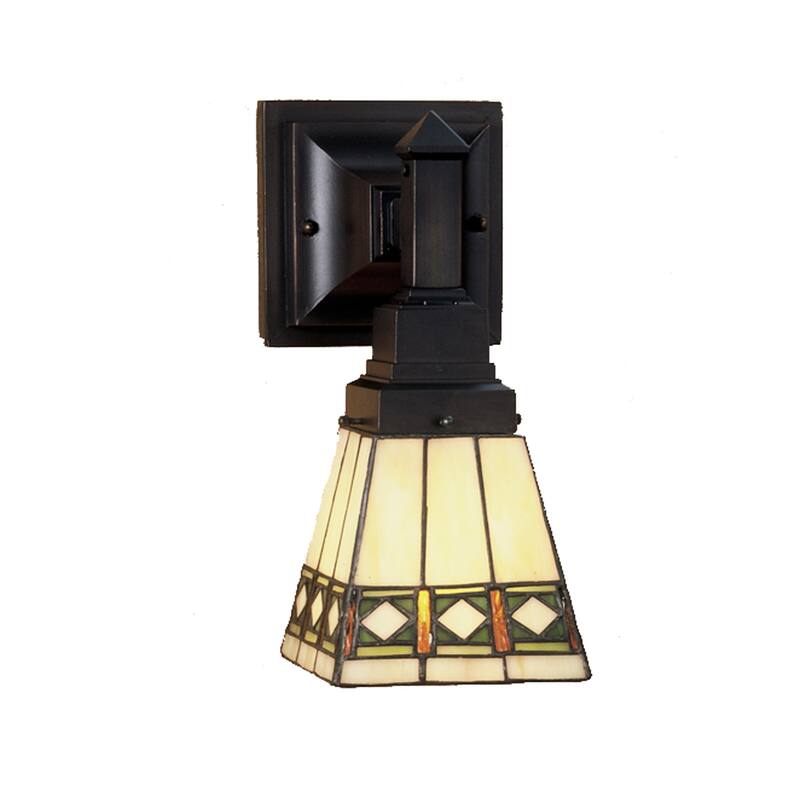 5"W Diamond Band Mission Wall Sconce - Overstock - 31258960