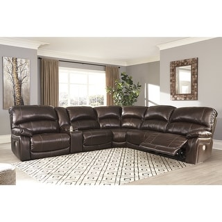 Signature Design by Ashley Hallstrung Brown 6 Piece Power Reclining Sectional 162 W x 147 D x 44 H Bed Bath Beyond 38449238