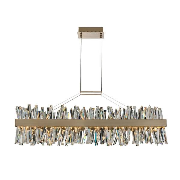 Allegri Glacier 48" Wide LED Crystal Linear Chandelier - Bed Bath ...