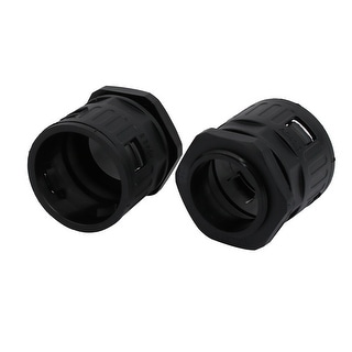 2 Pcs M40x1.5 PA Ripple Pipe Connector Joint Black for AD42.5 ...
