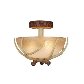 Vaxcel Lighting Lodge 3 Light Semi-Flush Indoor Ceiling Fixture with - Bed Bath & Beyond - 12936543
