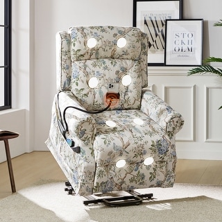 Billy Traditional Lift Assist Power Recliner With Massage Heat And ...