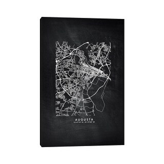 iCanvas "Augusta City Map Chalkboard Style" by WallDecorAddict Canvas ...
