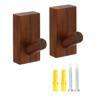 Wood Wall Hooks, 2 Set Wooden Wall Hooks Wood Hooks Coat Hooks ...