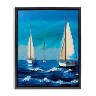 Stupell Sailors on Ebbing Tide Framed Floater Canvas Wall Art Design By ...