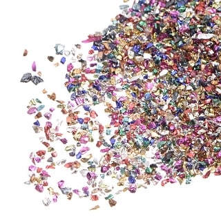 20g Crushed Glass Chips 1-3mm Irregular Glitter Glass Colorful ...