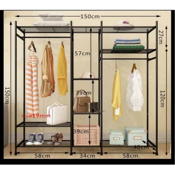 60 in x60 in x16 in Garment Shelf Cloth Rack Organizer - 1pc - Bed Bath ...