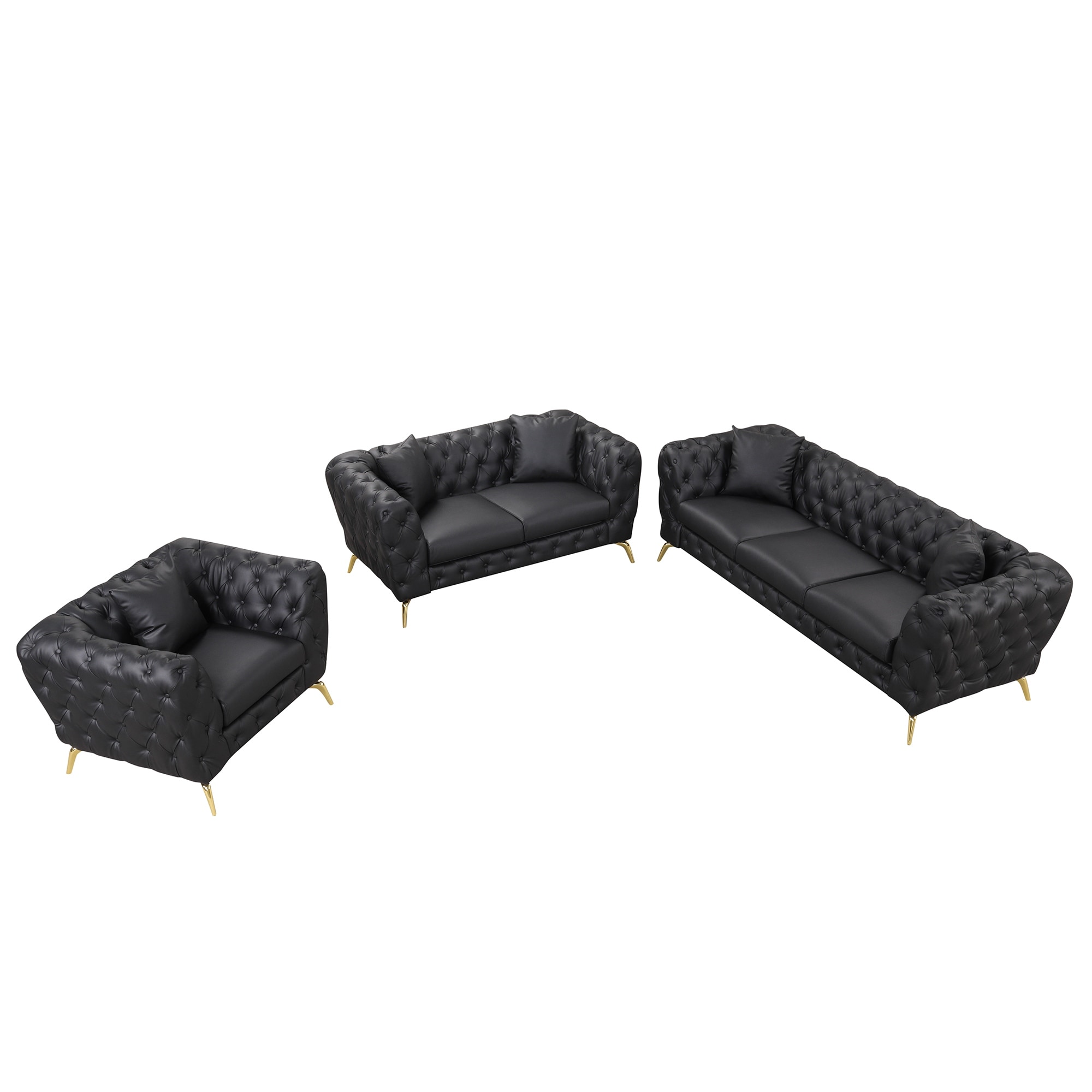 Black Faux Leather Sofas - Bed Bath & Beyond
