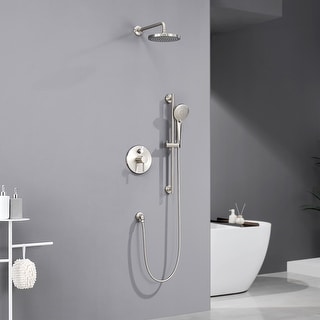 Luxier SS-D02 24 in. Wall Bar Shower Faucet Kit with Valve - Bed Bath ...