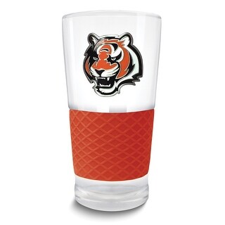 NFL Cincinnati Bengals Score 22 Oz. Pint Glass with Silicone Grip - Bed ...