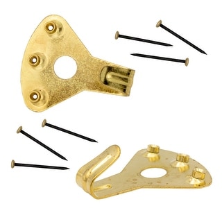 Professional 75 LB Brass Plated Picture Hangers with Hardened Steel ...