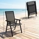 4-piece Patio Stackable Folding Steel Mesh Dining Chairs, No assembly ...