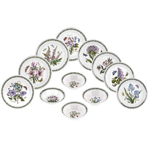 Gibson Elite Mayfair Bay 16-Piece Double Bowl Embossed Reactive Glaze ...