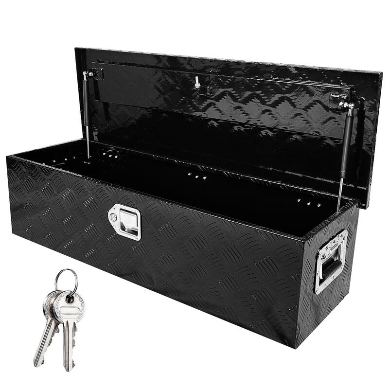 39 Inch Truck Bed Tool Box Aluminum Heavy Duty Trailer Tool Box for Pickup Truck Bed RV Toolbox ...