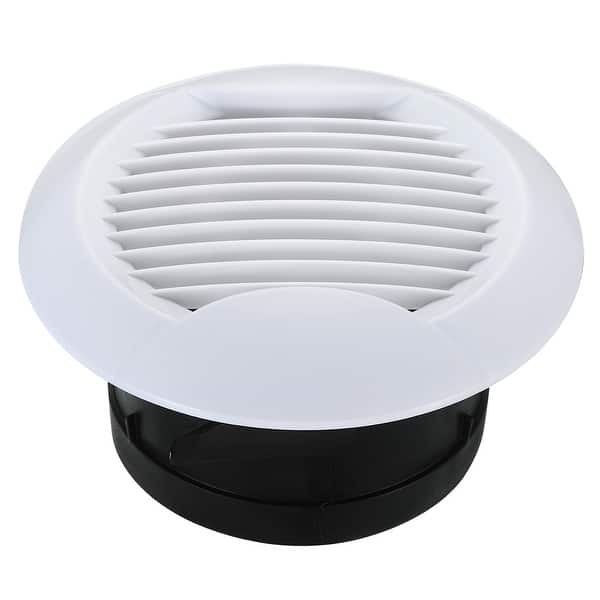 4" Round Air Vent Ceiling Diffuser Grill Cover ABS Louver Soffit Vent ...