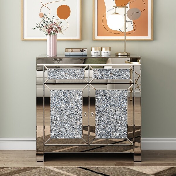 Crushed crystal sideboard store
