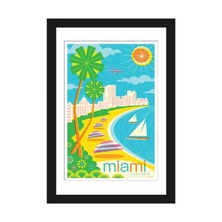 iCanvas "Miami Modern Travel Poster" by Jim Zahniser - Bed Bath ...