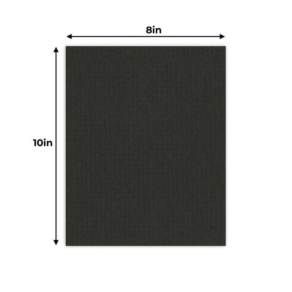 Textured Black 8x10 Backing Board - Uncut Photo Mat Board (100-Sheets ...