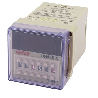 DH48S-S AC 220V 0.1S-990H Programmable Digital Timer Double Time Delay ...