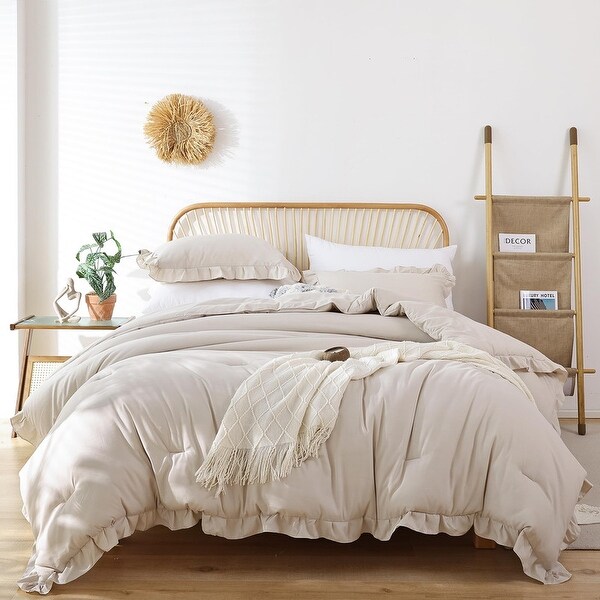 3PCS Soft Comforter Vintage Farmhouse Bed Set On Sale Bed Bath Beyond 41310509