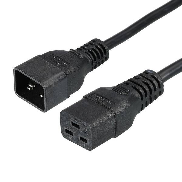 AC Power Cord 3 Prong C20 Male to C19 Female 0.5M PDU Extension Cable ...