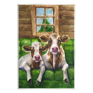 Stupell Cows in Barn Cabin Wall Plaque Art Design By GeorgeDyachenkoArt ...