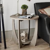 COZAYH Rustic Farmhouse End Table with Storage Shelf - On Sale - Bed Bath & Beyond - 34286781