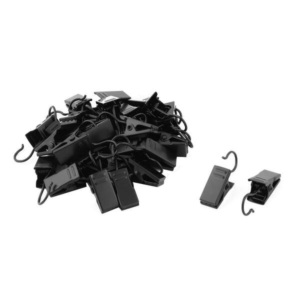 Metal Spring Loaded Sawtooth Window Curtain Drapery Clips Clamps Black ...