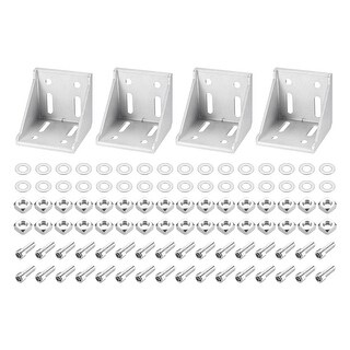 4Set 8080 Inside Corner Bracket Gusset Mount Kits, 78x78x79mm (Silver ...