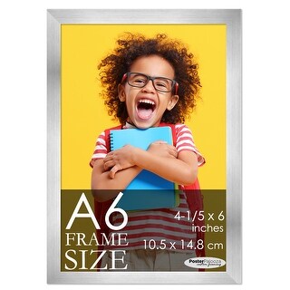 A6 Frame Silver Modern Minimalist - Wooden 4.25x6 Frame - Modern Wood ...