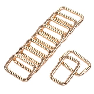 10pcs Metal Rectangle Ring Buckles 33x19mm for Bags Belts DIY - Gold ...