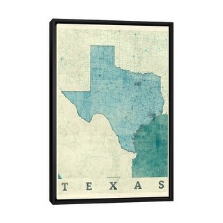 iCanvas "Texas Map" by Hubert Roguski Framed Canvas Print - Bed Bath ...