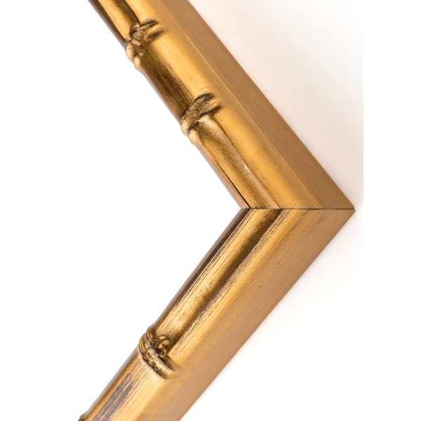 36x26 Frame Gold Bamboo Solid Wood Picture Frame with UV Acrylic, Foam ...