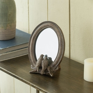 7.5x9.5" Corella Oval Bird Mirror with Resin Frame - Bed Bath & Beyond ...