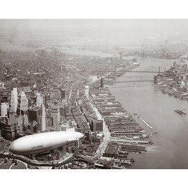 ''Army Blimp Over Lower Manhattan, 1928'' by McMahan Photo Archive New ...