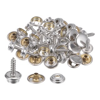 25 Sets Stainless Screw Snap Kit 15mm Copper Snaps Button for Boat ...