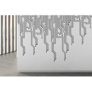 Circuit Board Binary Code Wall Decal, Technology Vinyl Wall Art Decals ...