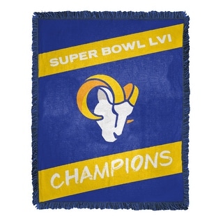 NFL Los Angeles Rams Super Bowl LVI Champions Woven Jacquard Throw ...