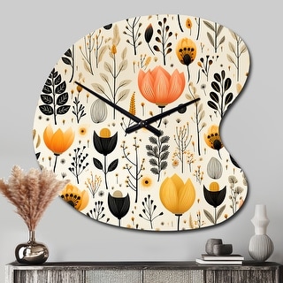 Designart - Beige Bohemian Bliss Floral Pattern - Floral Large Wall ...