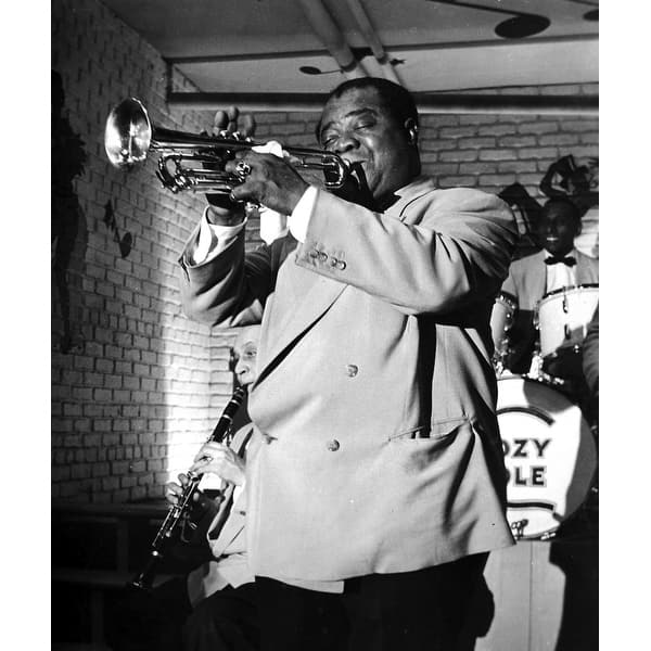 Louis Armstrong playing the trumpet Photo Print - Bed Bath & Beyond ...