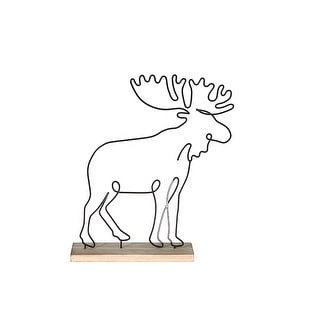 Metal Moose Stand Decor 11.02" - Bed Bath & Beyond - 42182916