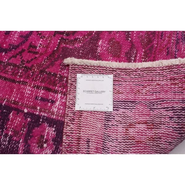 ECARPETGALLERY Hand-knotted Color Transition Dark Pink Wool Rug - 6'3 x ...