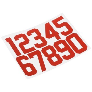 Reflective Mailbox Numbers Sticker 0 - 9 Adhesive Address Number Red 3 ...