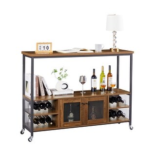 Wine shelf table; modern wine bar cabinet; console table - 54.3" - Bed ...