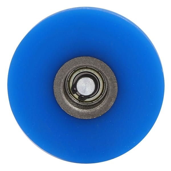 80mm Dia Wheel 10mm Shaft Silicone Coated Pinch Roller Bearing Rolling ...