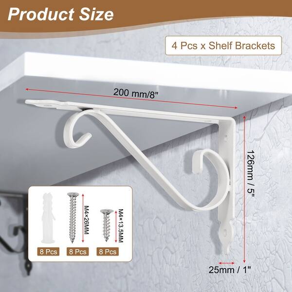 floating shelf brackets 200mm