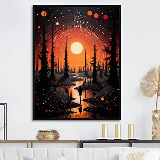 Designart "Bold Native Shamans Journey I" Native American Art Framed ...